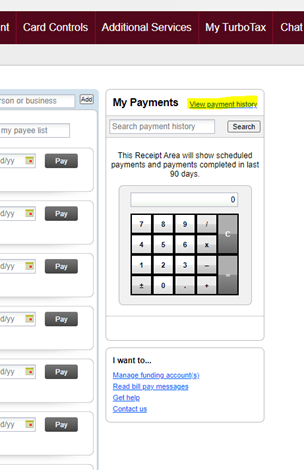 Download Bill Payment History | BankSouth