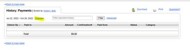 Download Bill Payment History | BankSouth